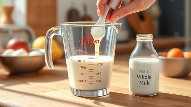 how to make whole milk from half and half? - Test Food Kitchen