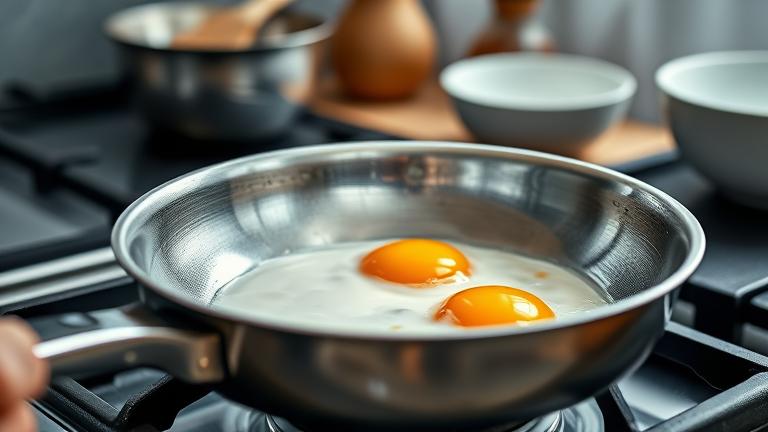how do you cook eggs on a stainless steel pan? - Test Food Kitchen
