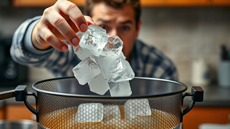 what happens if you put ice in a deep fryer? - Test Food Kitchen