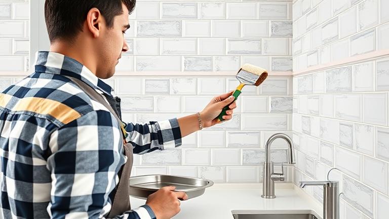 how to paint wall tiles in kitchen? - Test Food Kitchen