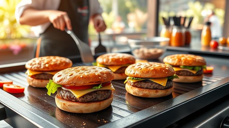 how to cook hamburgers on a griddle? - Test Food Kitchen