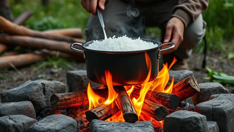how do you cook rice on a fire? - Test Food Kitchen