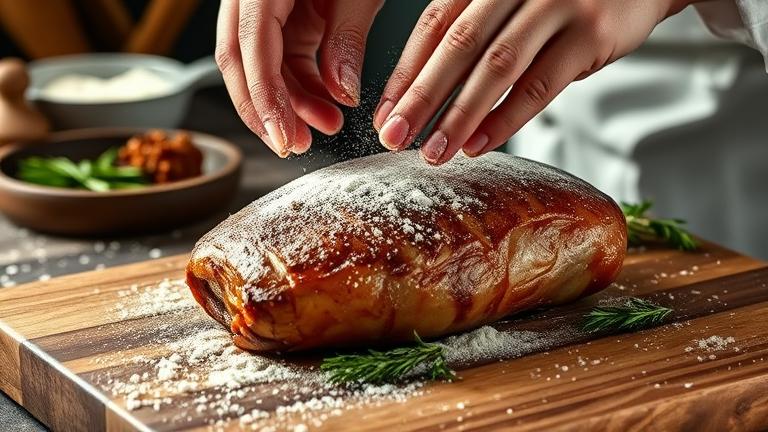 Flour is often used to add flavor andtexture to roast meats. - Test ...